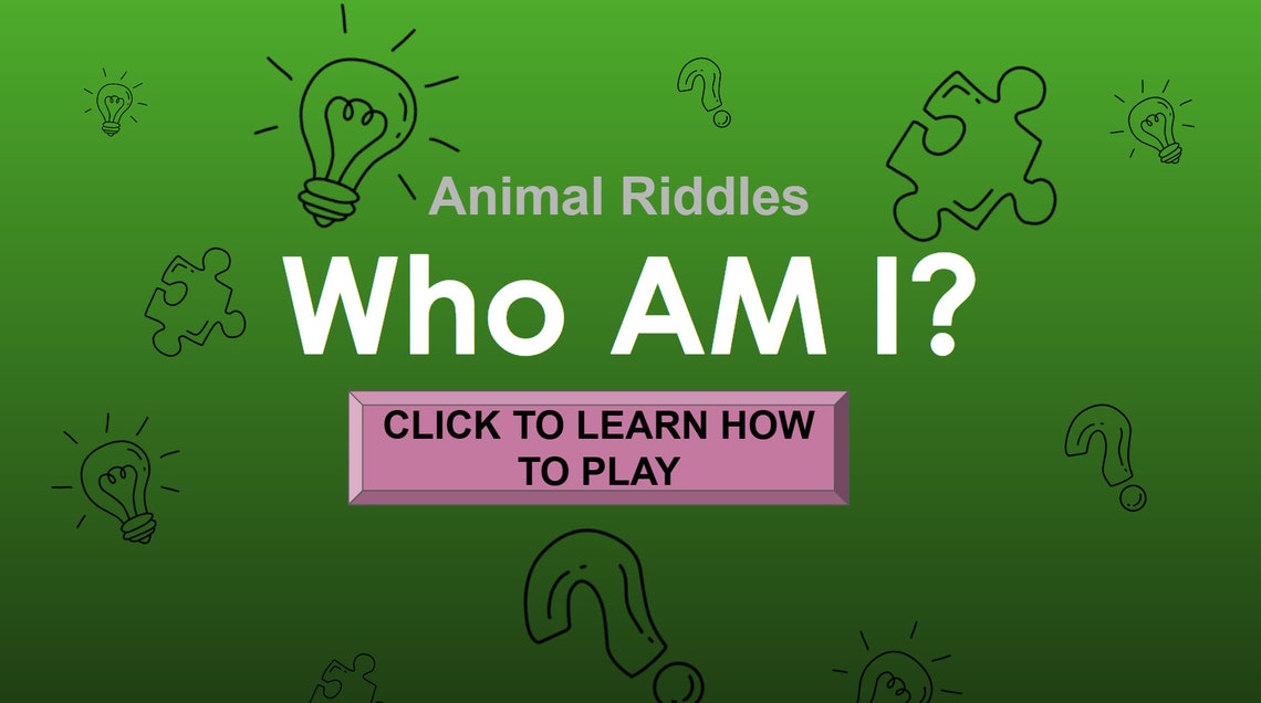Animal Riddles Game for Grades 2-4 Interactive Google Slides Activity ...