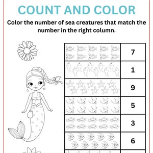 Count and Color Worksheets for Grades K-2 - Etsy