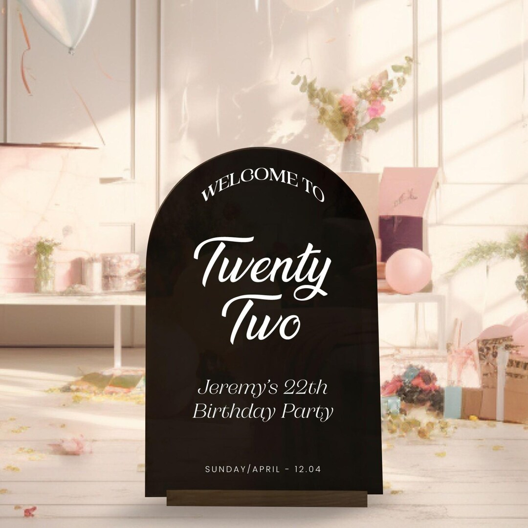 Frosted Acrylic Birthday Sign, Birthday Decorations, Personalized ...