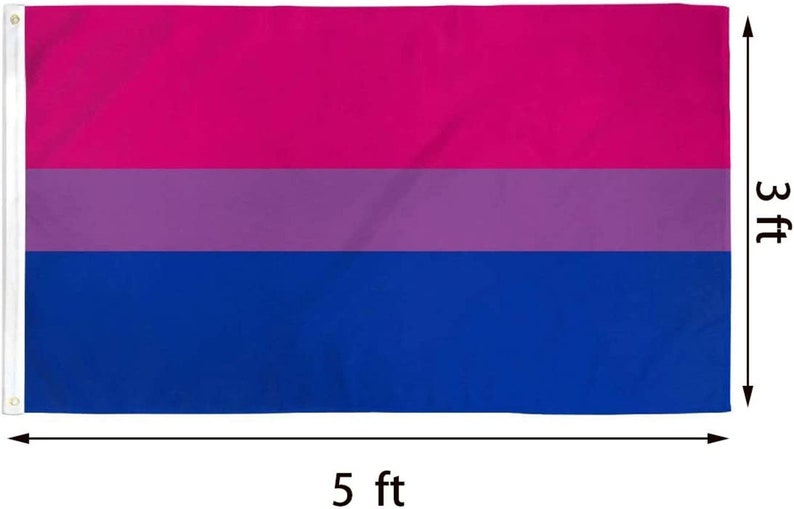 Bisexual Pride Flag 3x5 Feet Vivid Color And Fade Proof Etsy