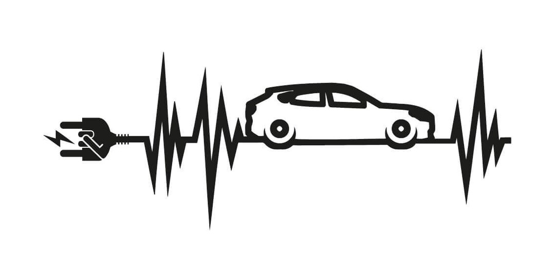 DOWNLOAD SVG Pdf | Ford Mustang Mach-e | Heartbeat Sticker Silhouette ...