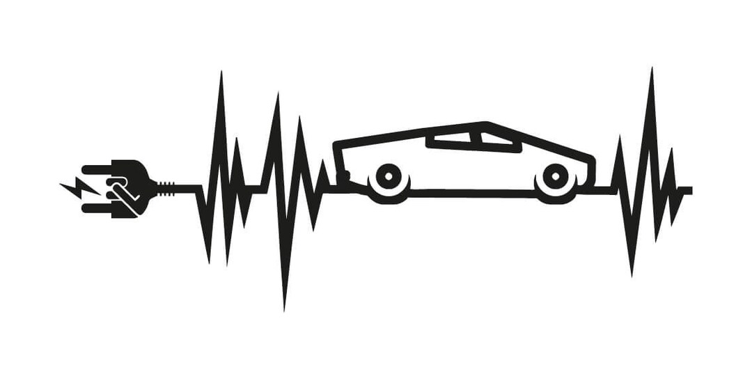 DOWNLOAD SVG PDF | Tesla Cybertruck | Heartbeat Sticker Silhouette ...