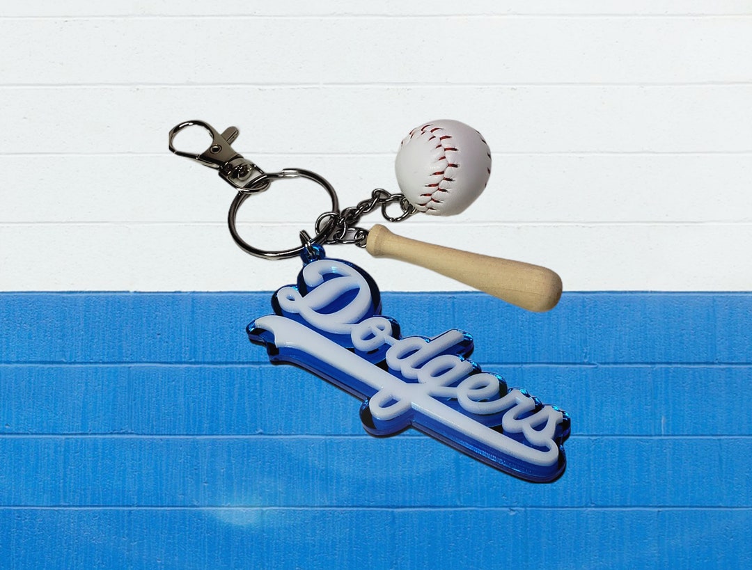 Keychain | Inspired White Dodgers - Etsy