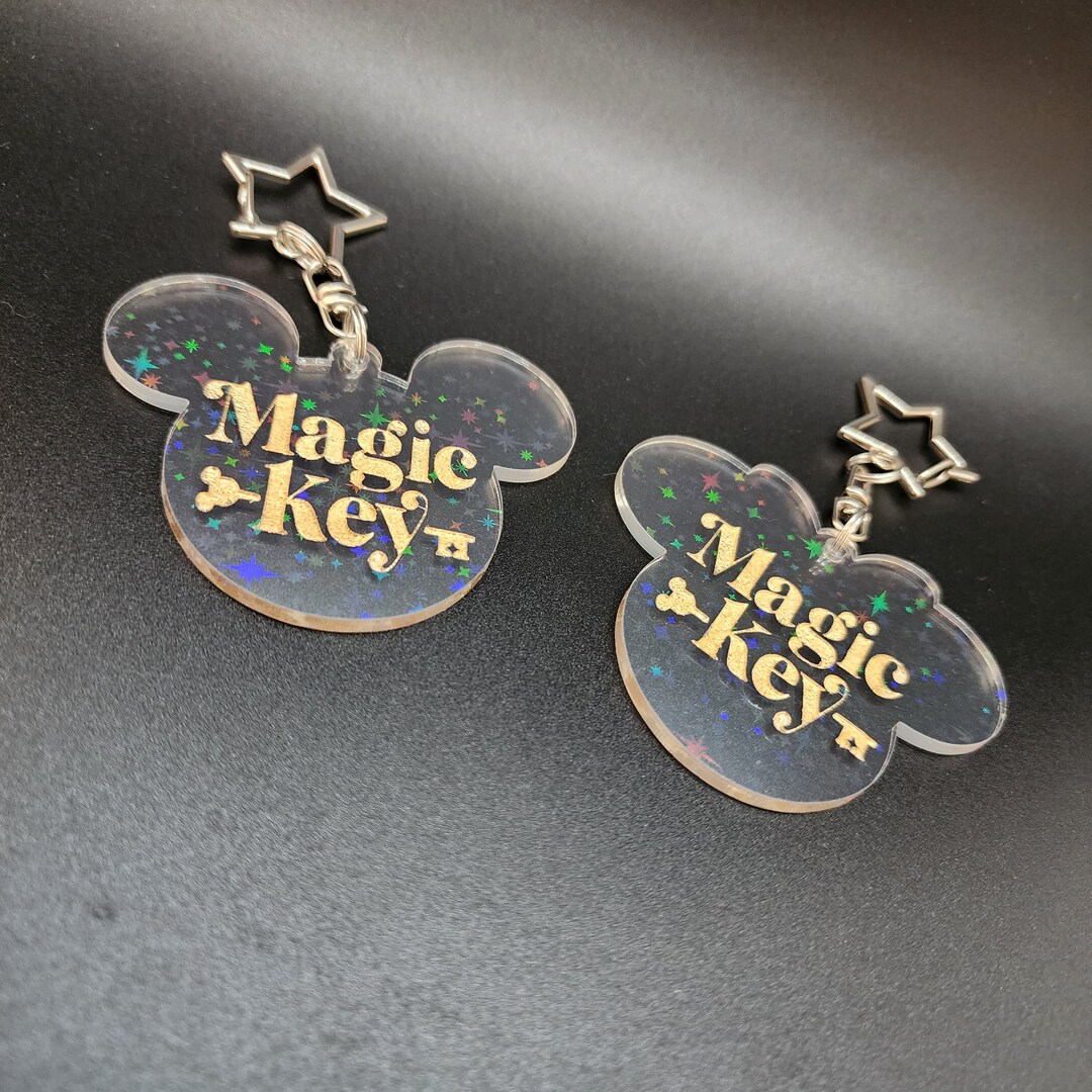 Starburst Magic Key Keychain | Mickey Minnie - Etsy