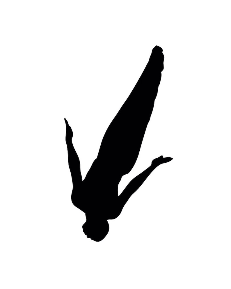 Trampoline Gymnast Silhouette * Gymnast Gift * Tramp Gymnast ...
