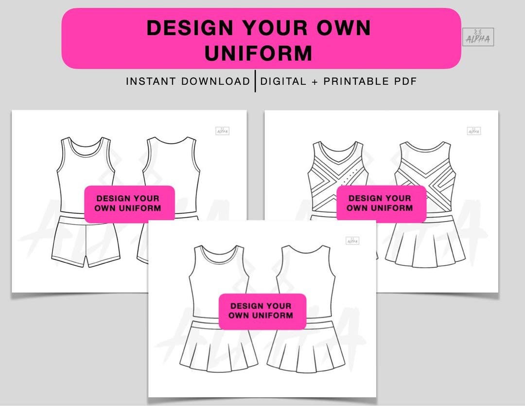 Cheer Uniform Coloring Page, Cheer Uniform Coloring Template, Cheer ...