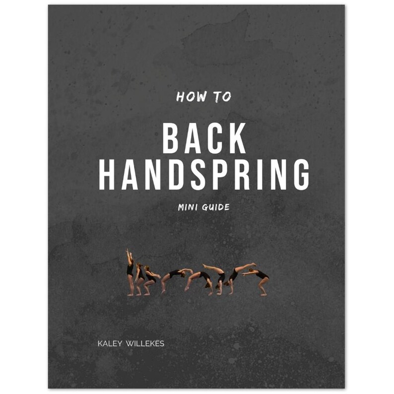 How to Back Handspring, Dance Training Guide, Dance Workout Plan ...