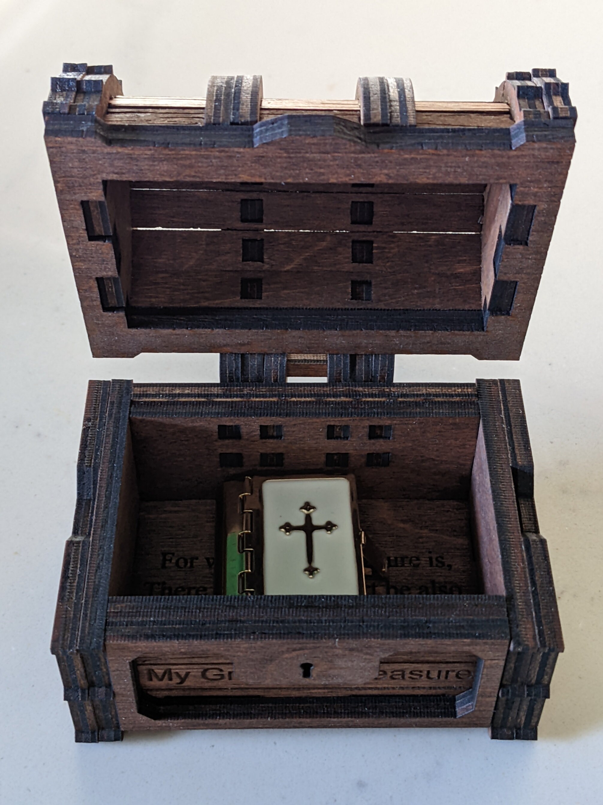 My Greatest Treasure - Treasure Chest With Bible & Scripture(matt. 6:21 ...