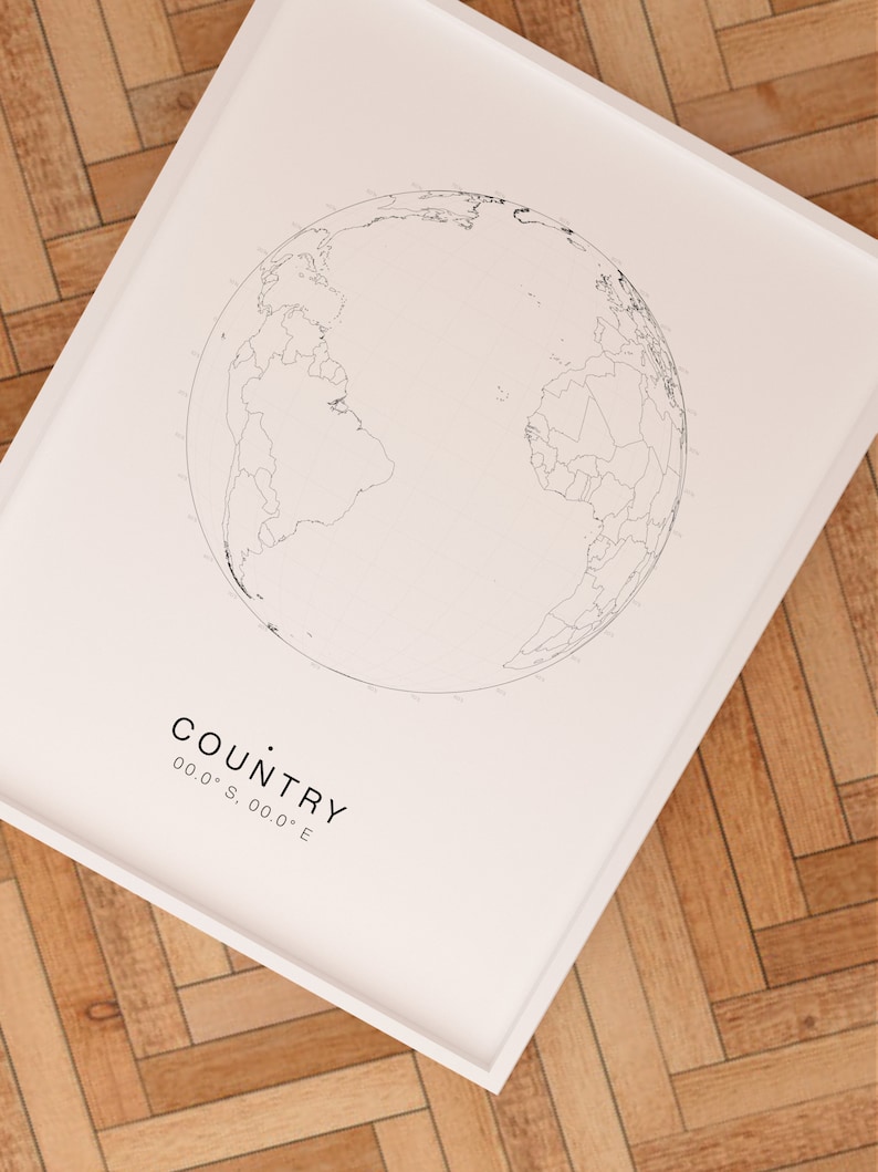 Custom Country Map . Minimalist Map . Digital Download - Etsy