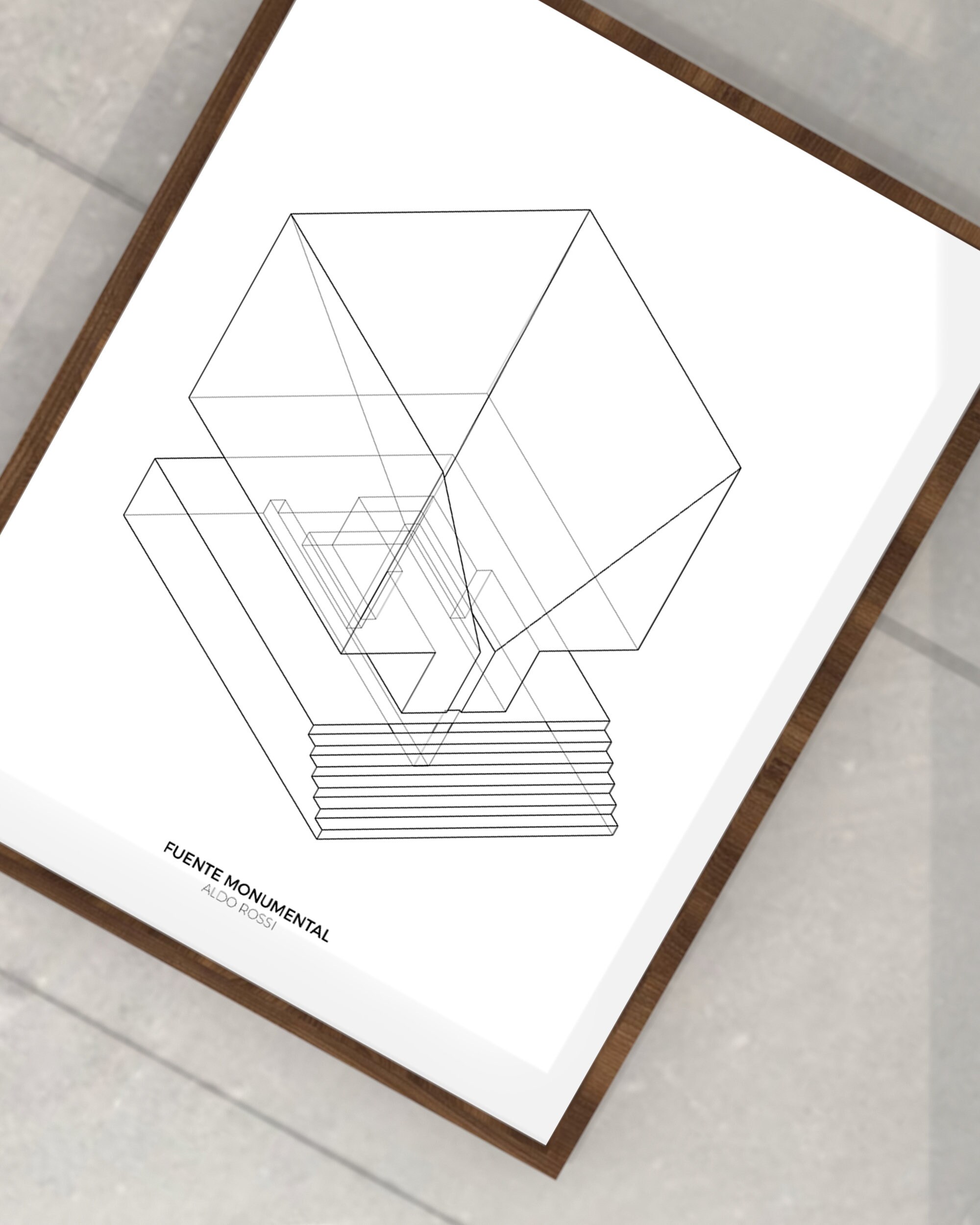Aldo Rossi . Fuente Monumental . Minimal Architecture Illustration ...