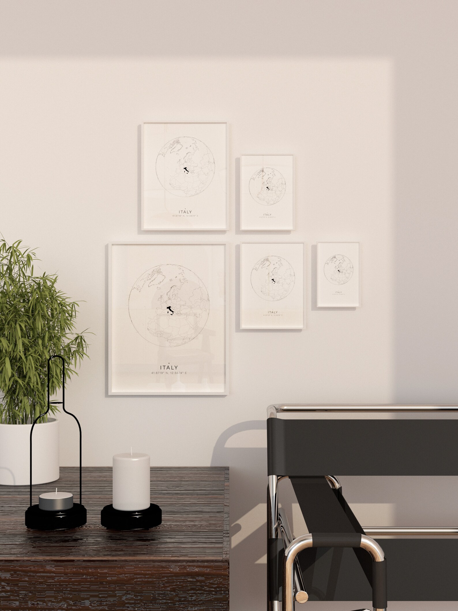 Italy . Minimalist Map . Digital Download - Etsy