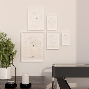 Italy . Minimalist Map . Digital Download - Etsy