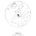Italy . Minimalist Map . Digital Download - Etsy
