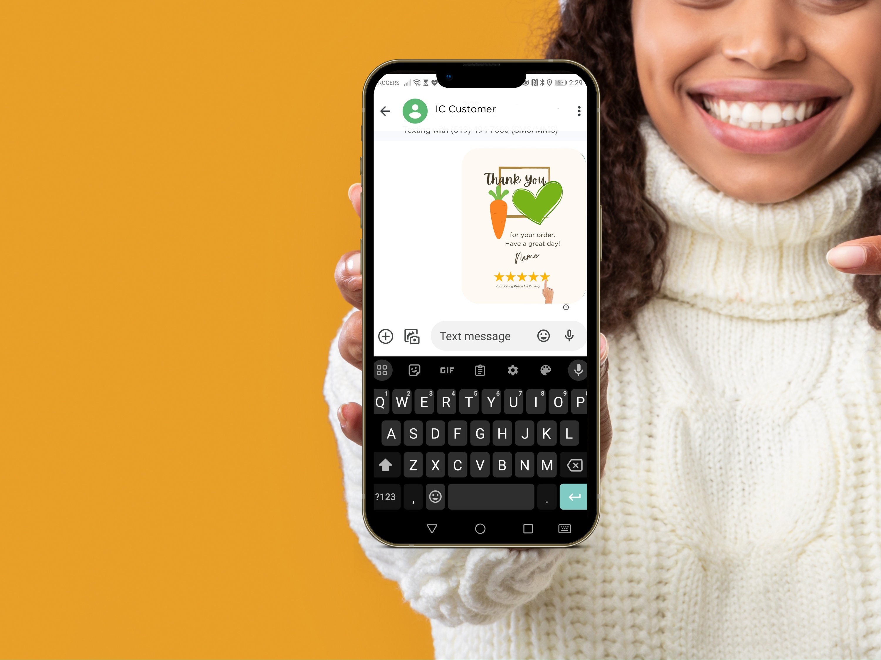 Instacart Shopper Thank You Card: Grocery Delivery Rating Request ...