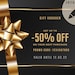 Black & Gold Editable Promo Code Voucher | Black Friday Sale | Template ...