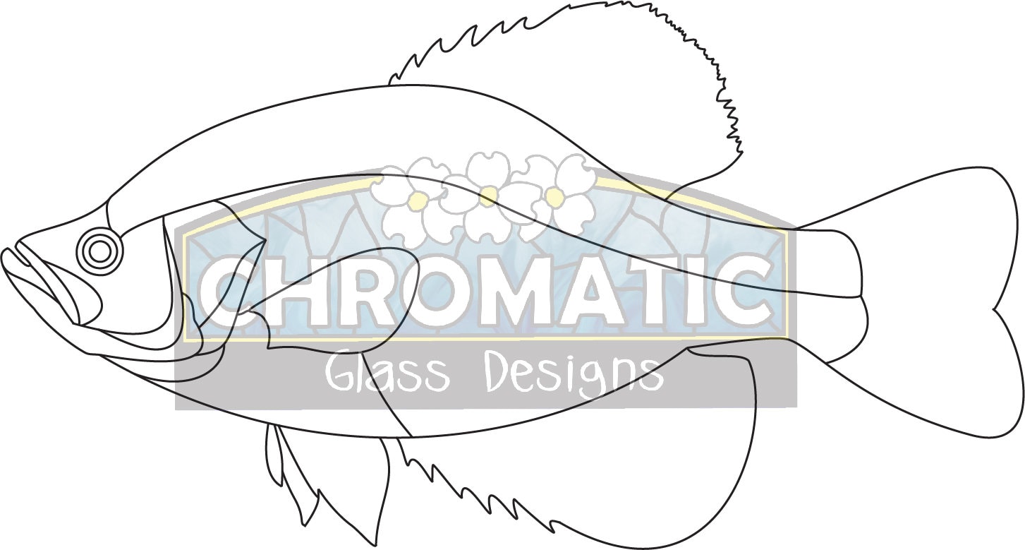 Stained Glass PDF Pattern of Black Crappie Fish Large Suncatcher - Etsy