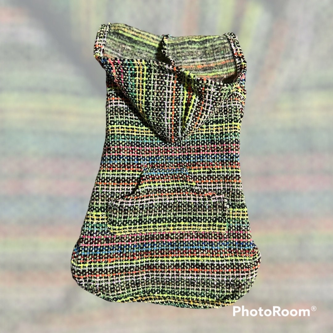 XS Dog Poncho - Multi Colored Tweed Poncho - Dog Sweater - Etsy