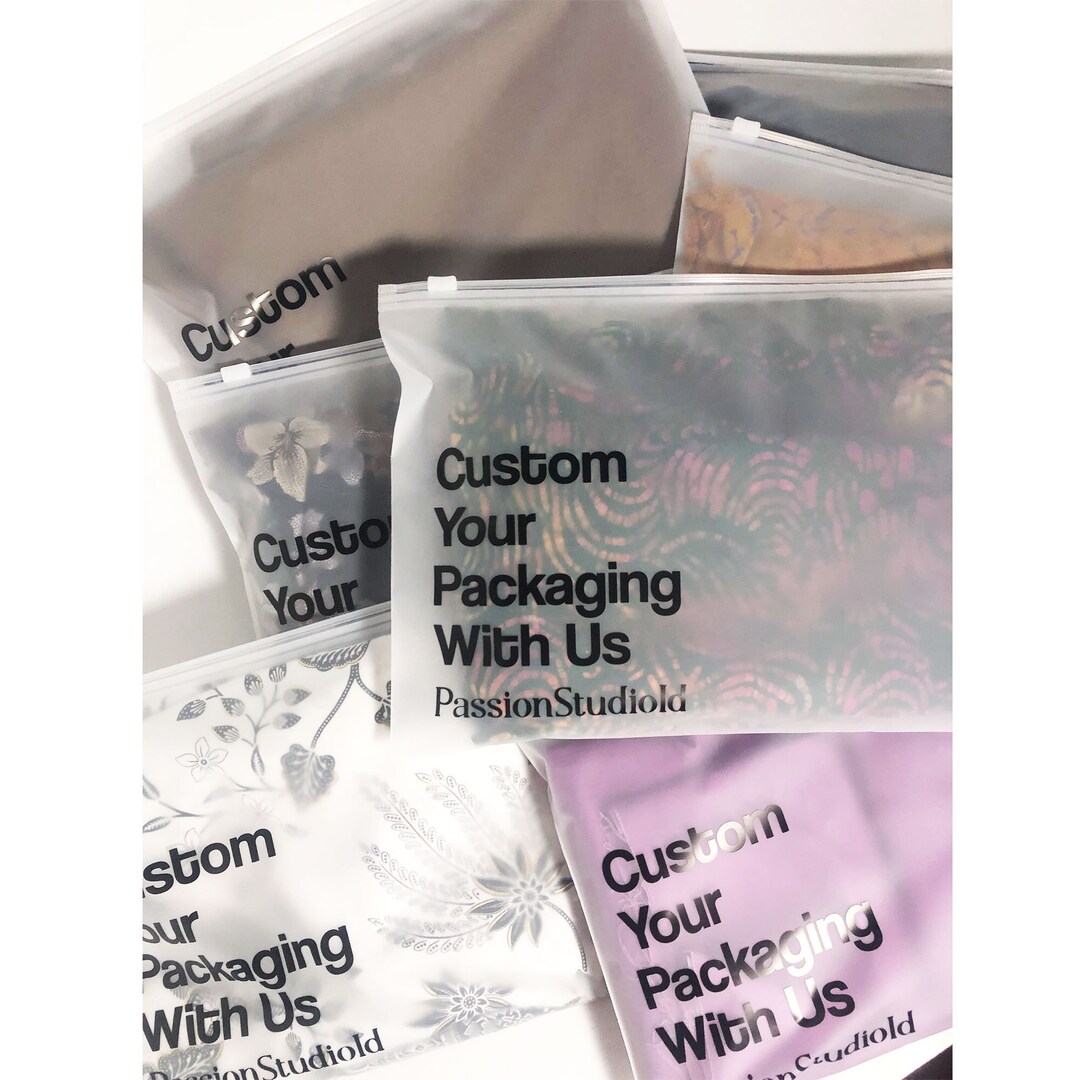 100-1000pcs Custom Transparent Zipper Pouch Bag LANDSCAPE, Custom Zip ...