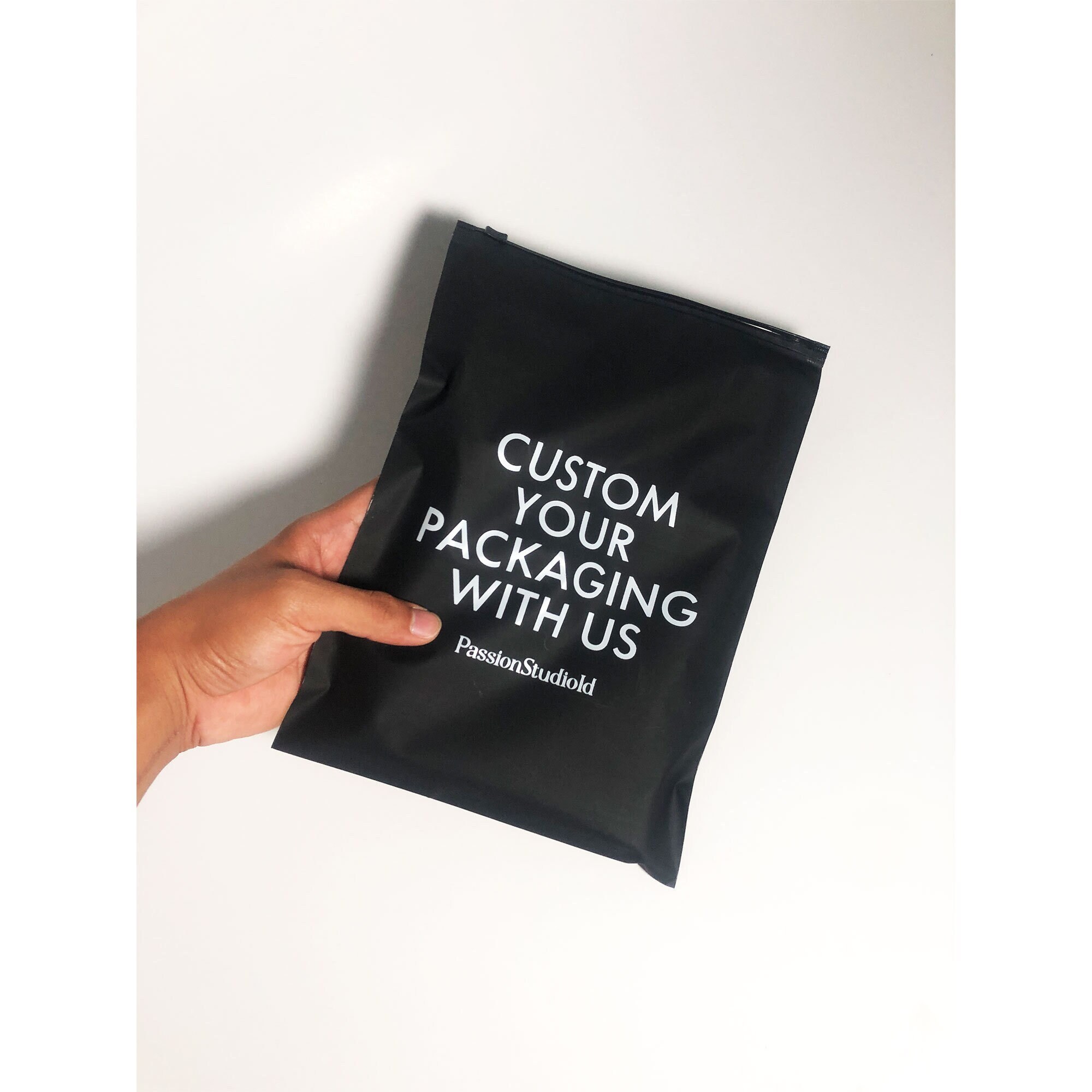 100-1000pcs Custom Black Matte Zip Lock Bag, Zipper Bag for Packing ...