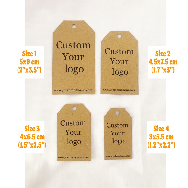 Custom Hang Tags Print With Your Logo, Personalize Small Tags - Etsy