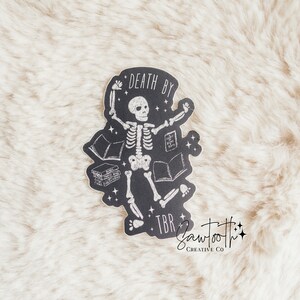 Spooky Book Sticker Bookish Sticker Cauldron & Books - Etsy