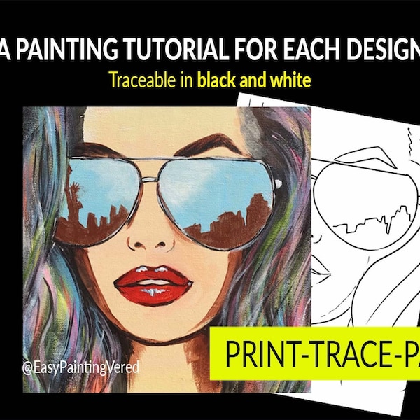Traceable Canvas Patterns for Painting - Etsy