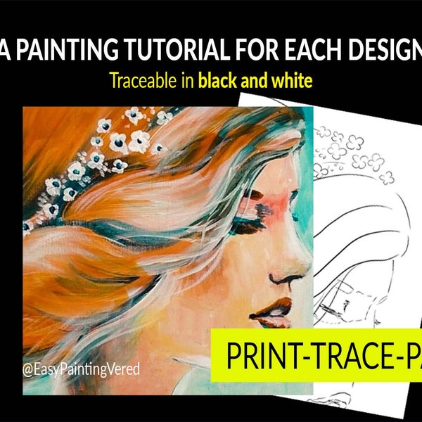 Traceable Canvas Patterns for Painting - Etsy
