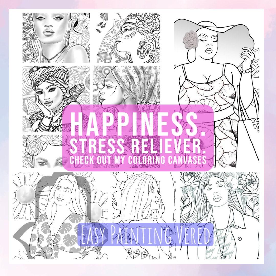 LAYLA Painting Tutorial for Adults Traceable How to - Etsy