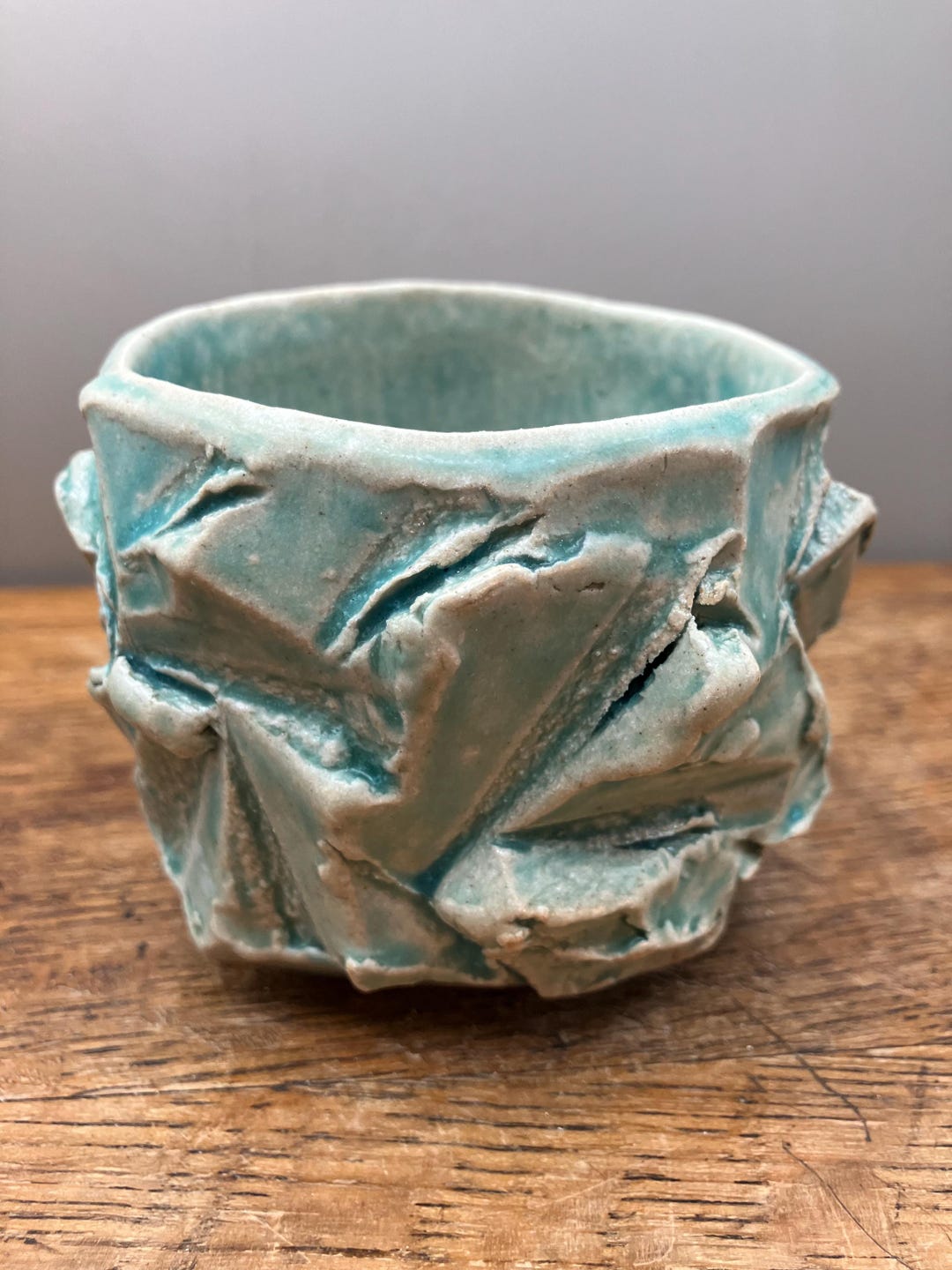 Japanese-style Kurinuki Yunomi Tea/coffee Cup Hand Carved Stoneware ...