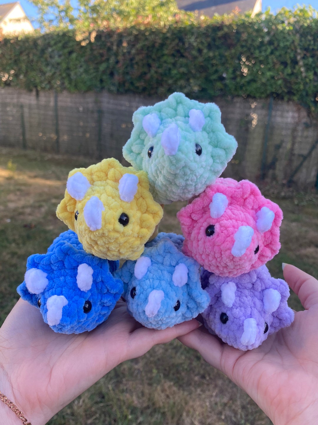 Mini Crochet Triceratops - Etsy
