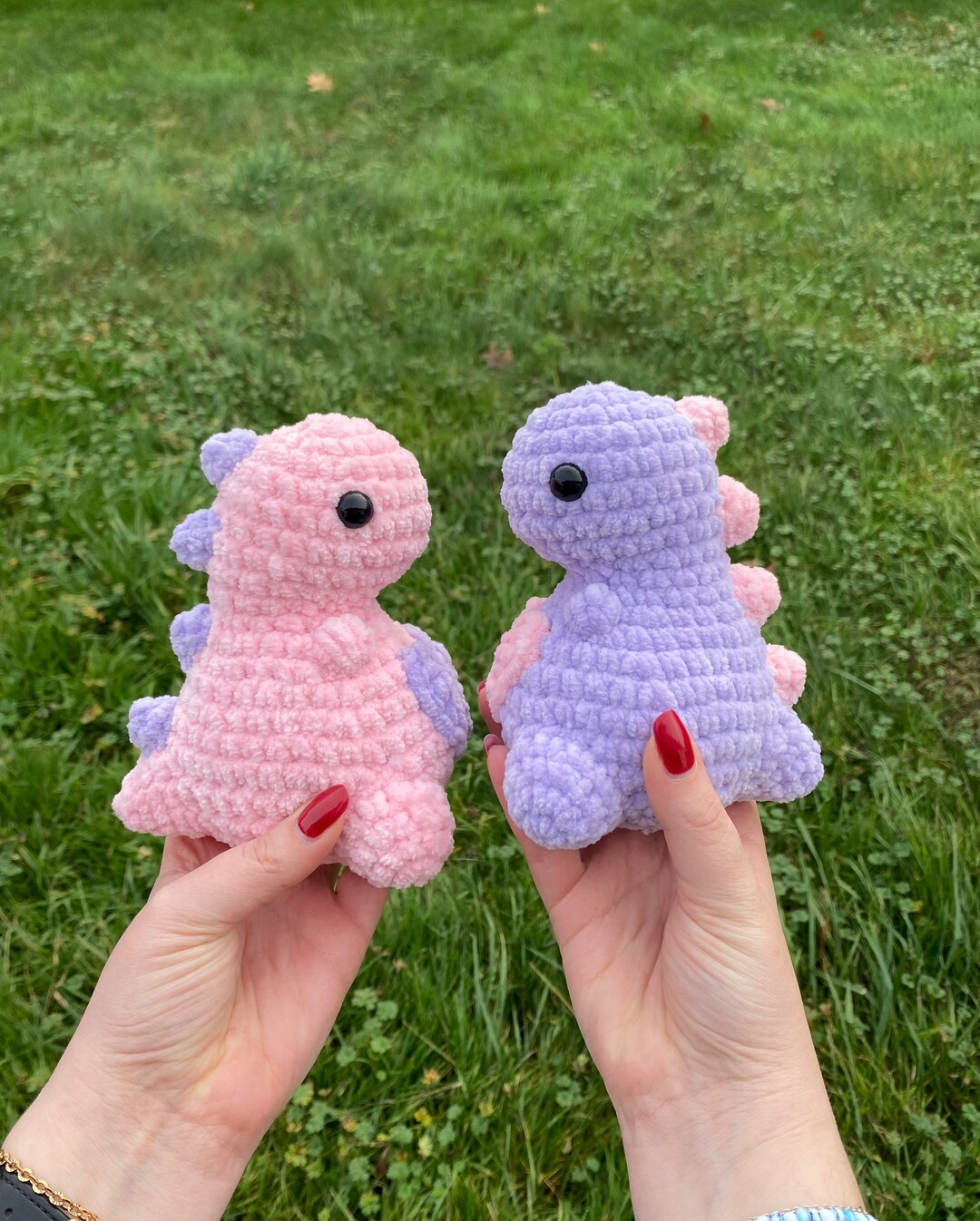 Mini Dino Chunky Crochet Heart - Etsy