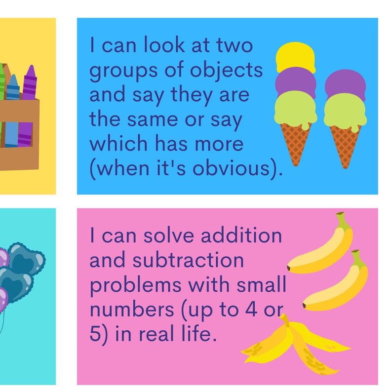 3 Year Old Math Goals - Etsy