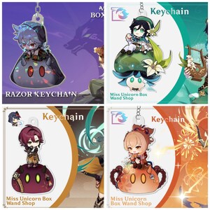 Slime Character Keychain Genshin Impact Inspired 2 - Etsy