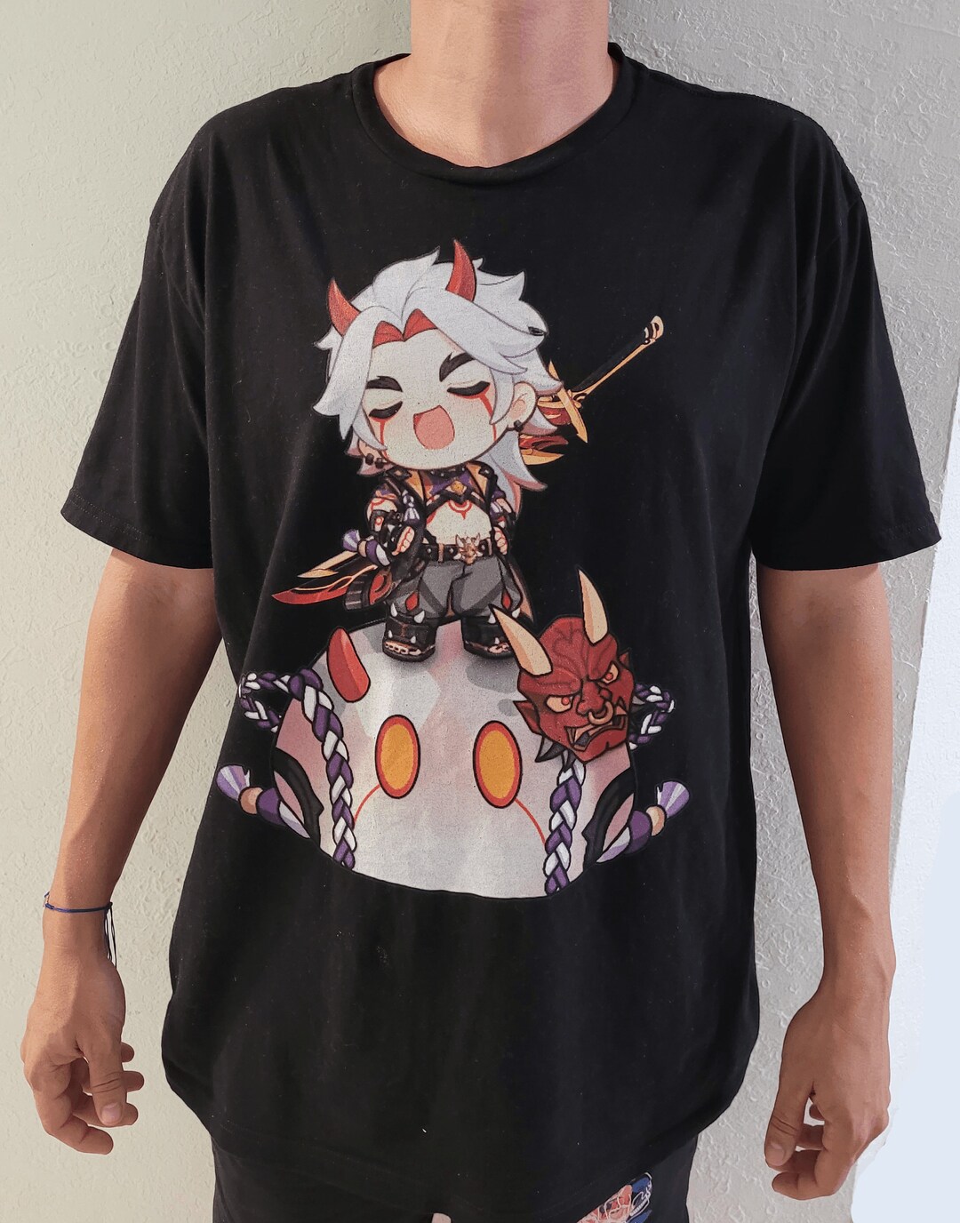 Slime Chibi T-shirt Unisex Arataki Itto, Furina, Neuvillette, Raiden ...