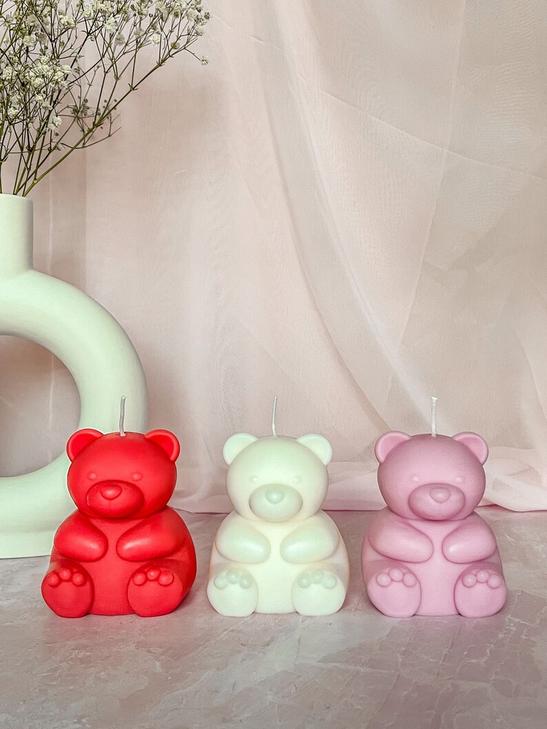 Large Teddy Bear Virgin Coconut Soy - Etsy