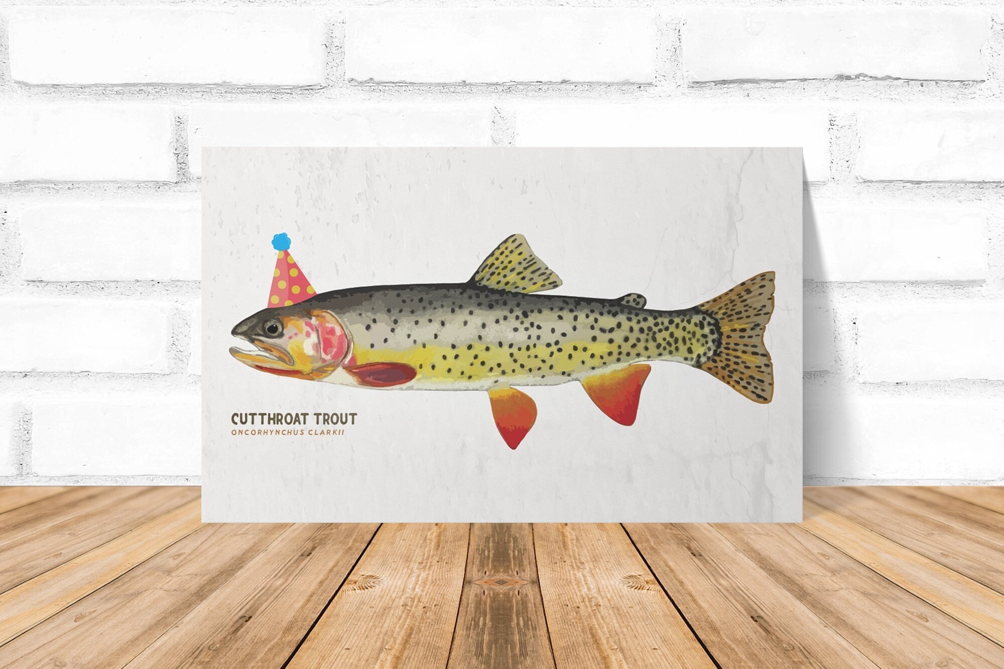 Cutthroat Trout Birthday Card: Fish Art Print (digital Download) - Etsy