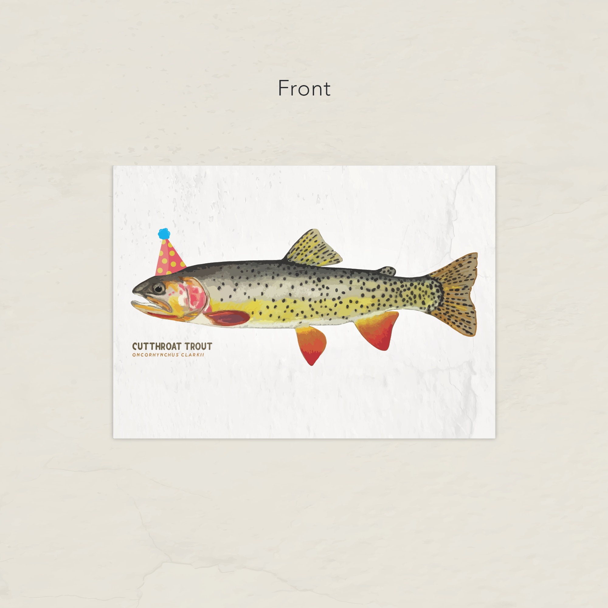 Cutthroat Trout Birthday Card: Fish Art Print (digital Download) - Etsy