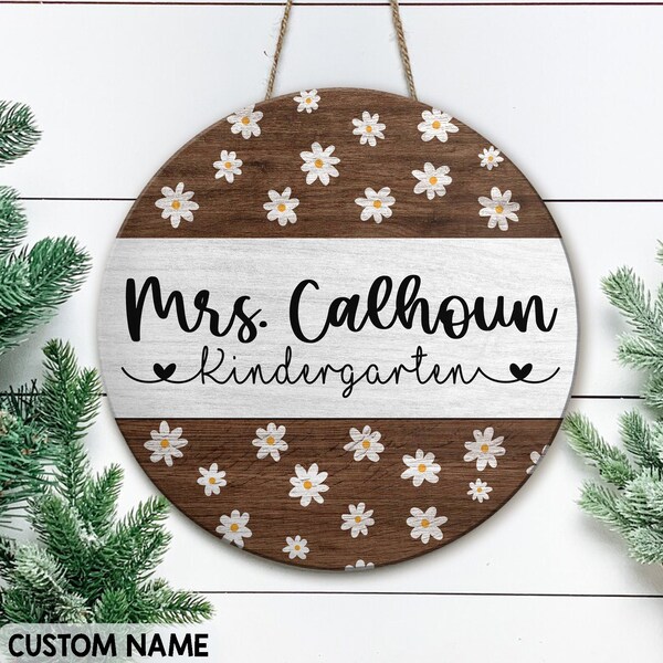 Daisy Teacher Sign - Etsy