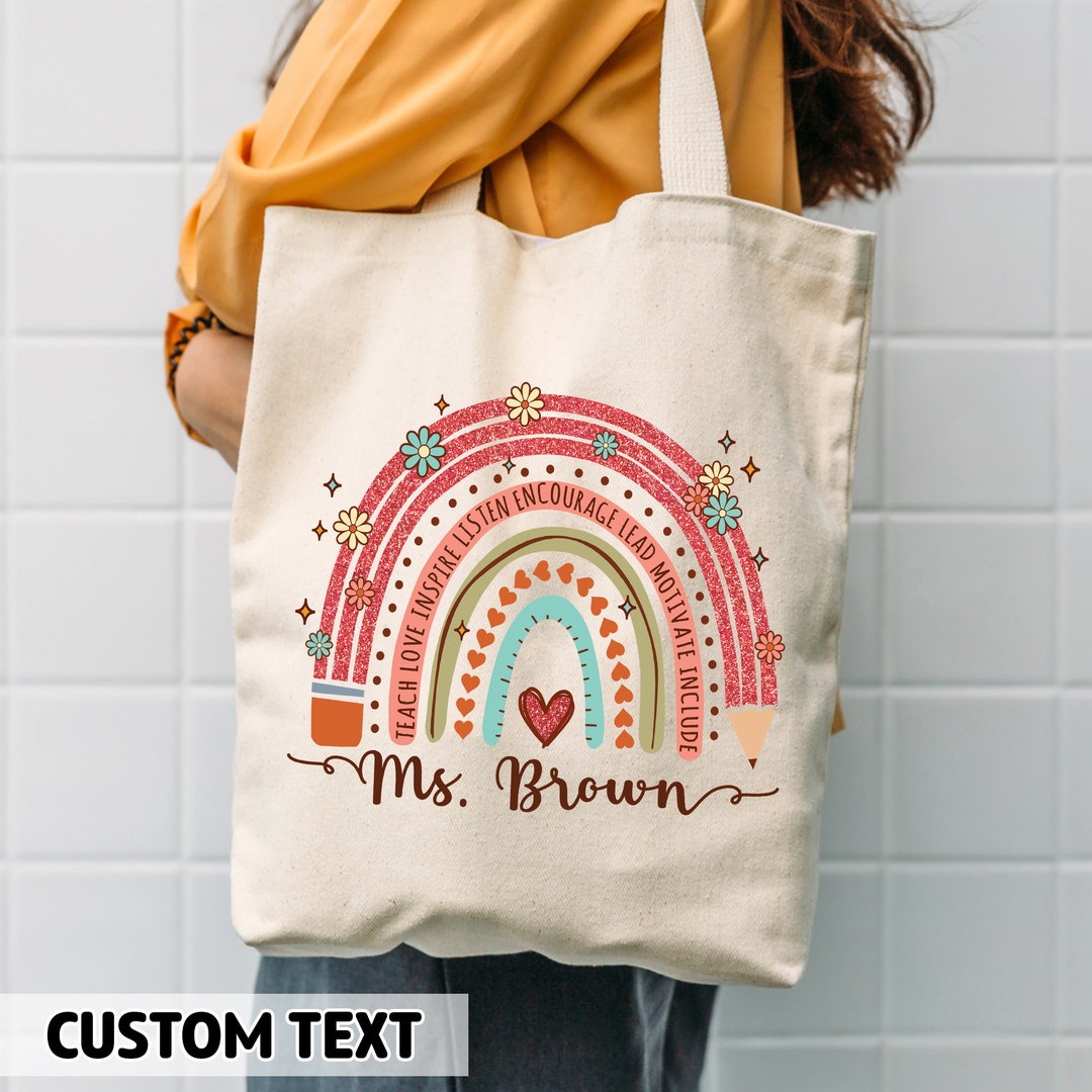 Personalized Teacher Bag Custom Teacher Tote Bag Teacher - Etsy