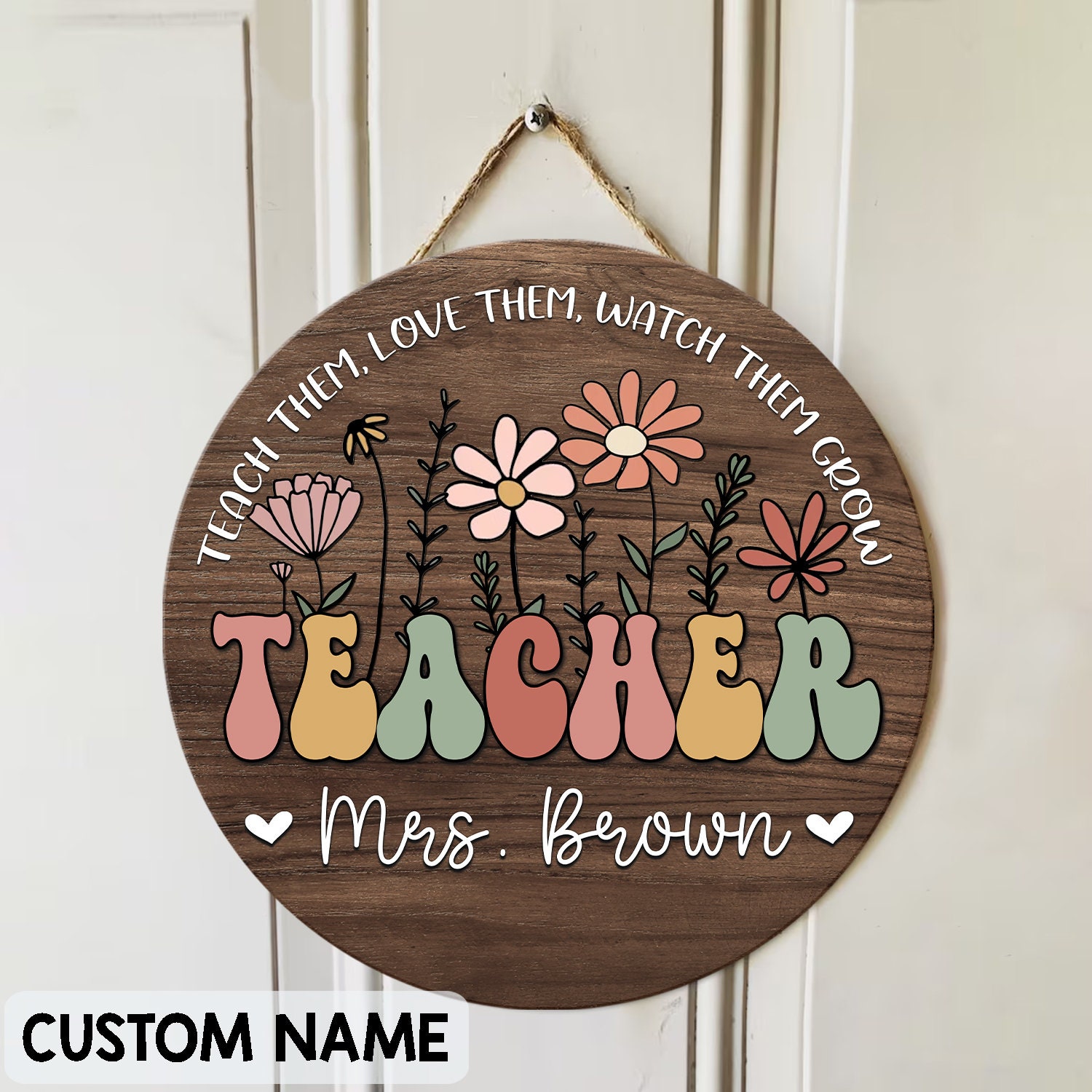 Personalized Teacher Name Classroom Door Sign sold by United States ...