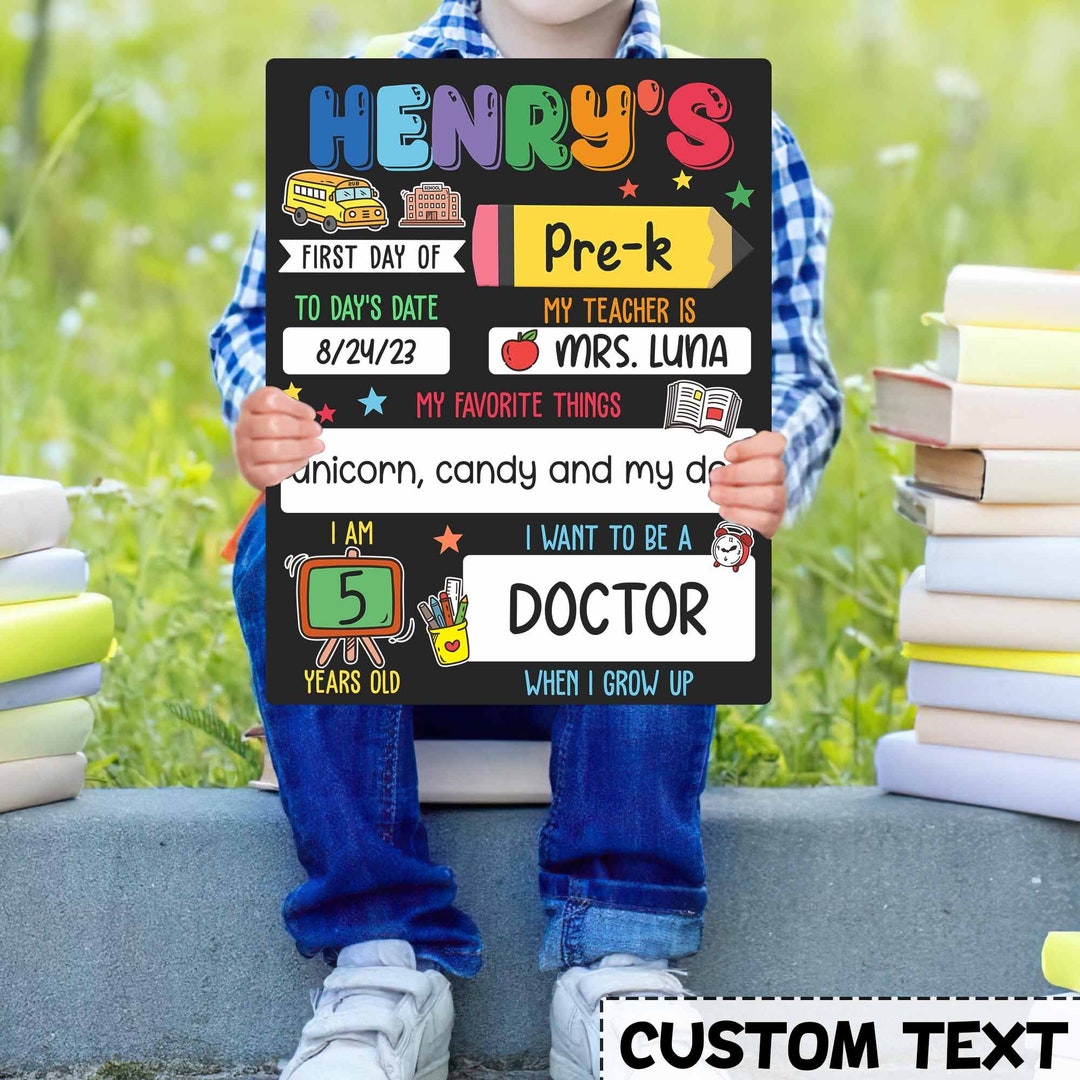 First Day of School Sign Reusable First Day of School - Etsy