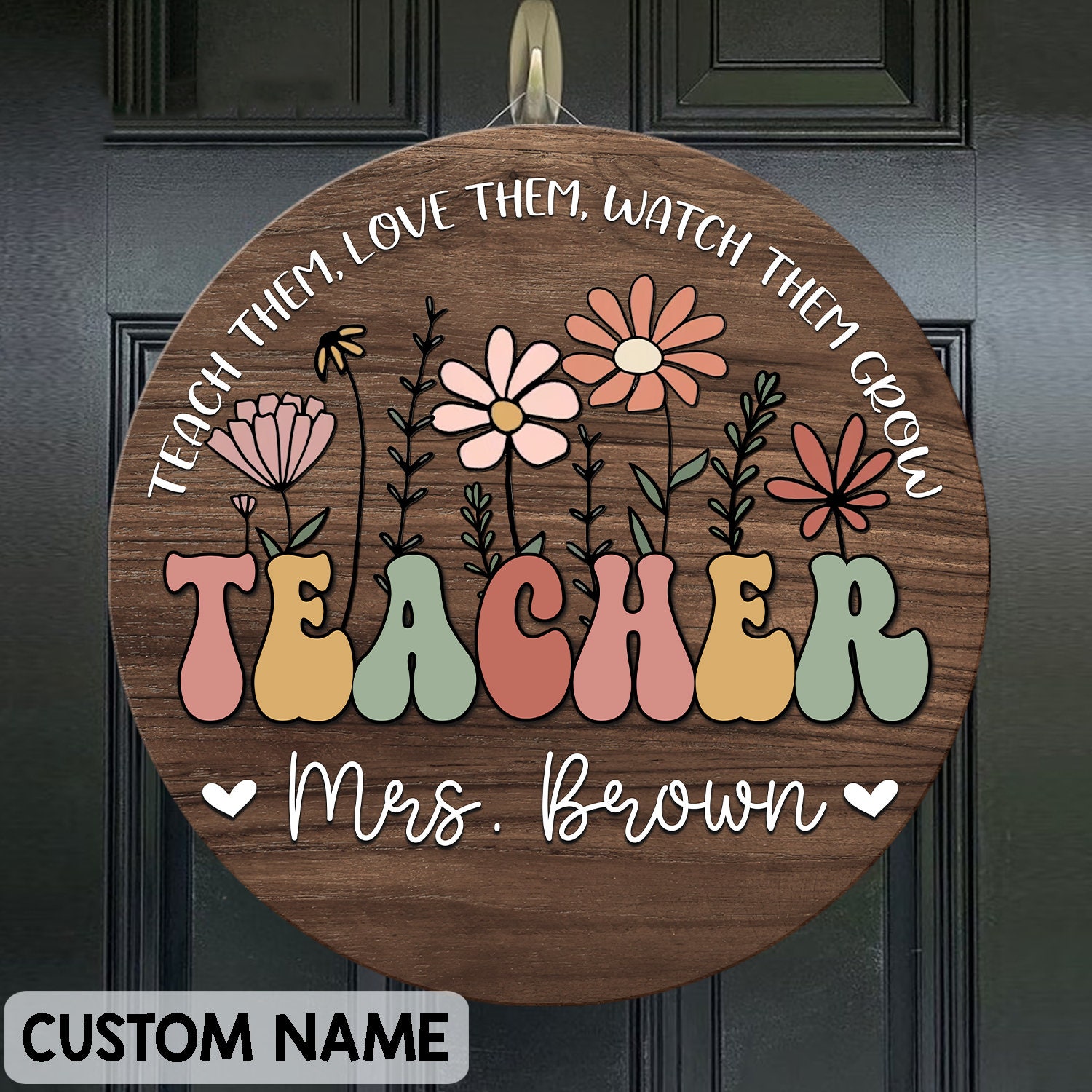 Personalized Teacher Name Classroom Door Sign sold by United States ...