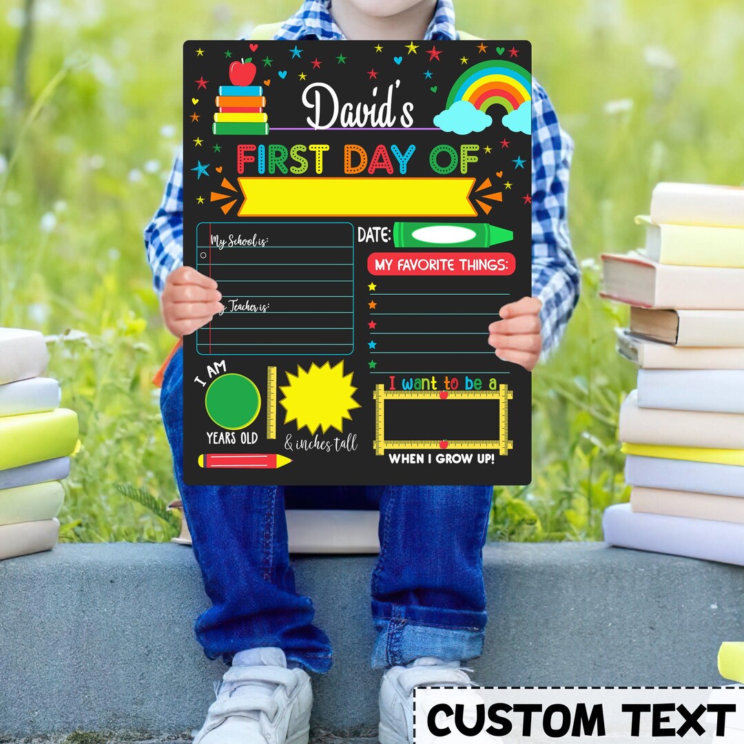First Day of School Sign Last Day of School Sign - Etsy