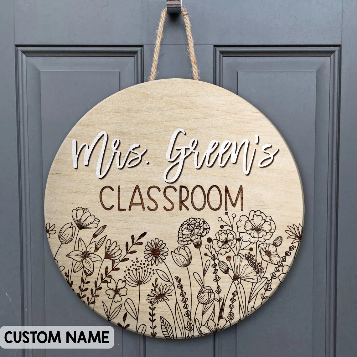 Personalized Teacher Door Sign Teacher Name Sign for Door - Etsy