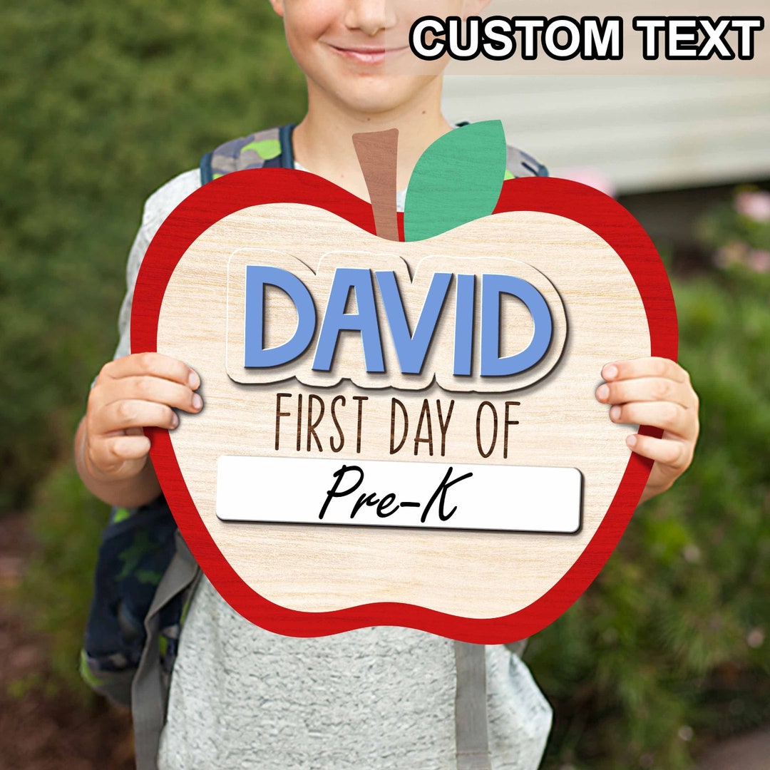 Personalized First Day of School Sign Custom First Day of - Etsy