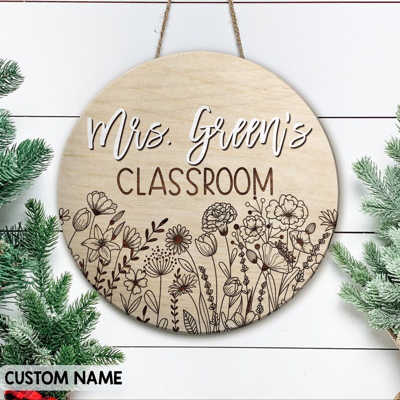 Personalized Teacher Door Sign Teacher Name Sign for Door - Etsy