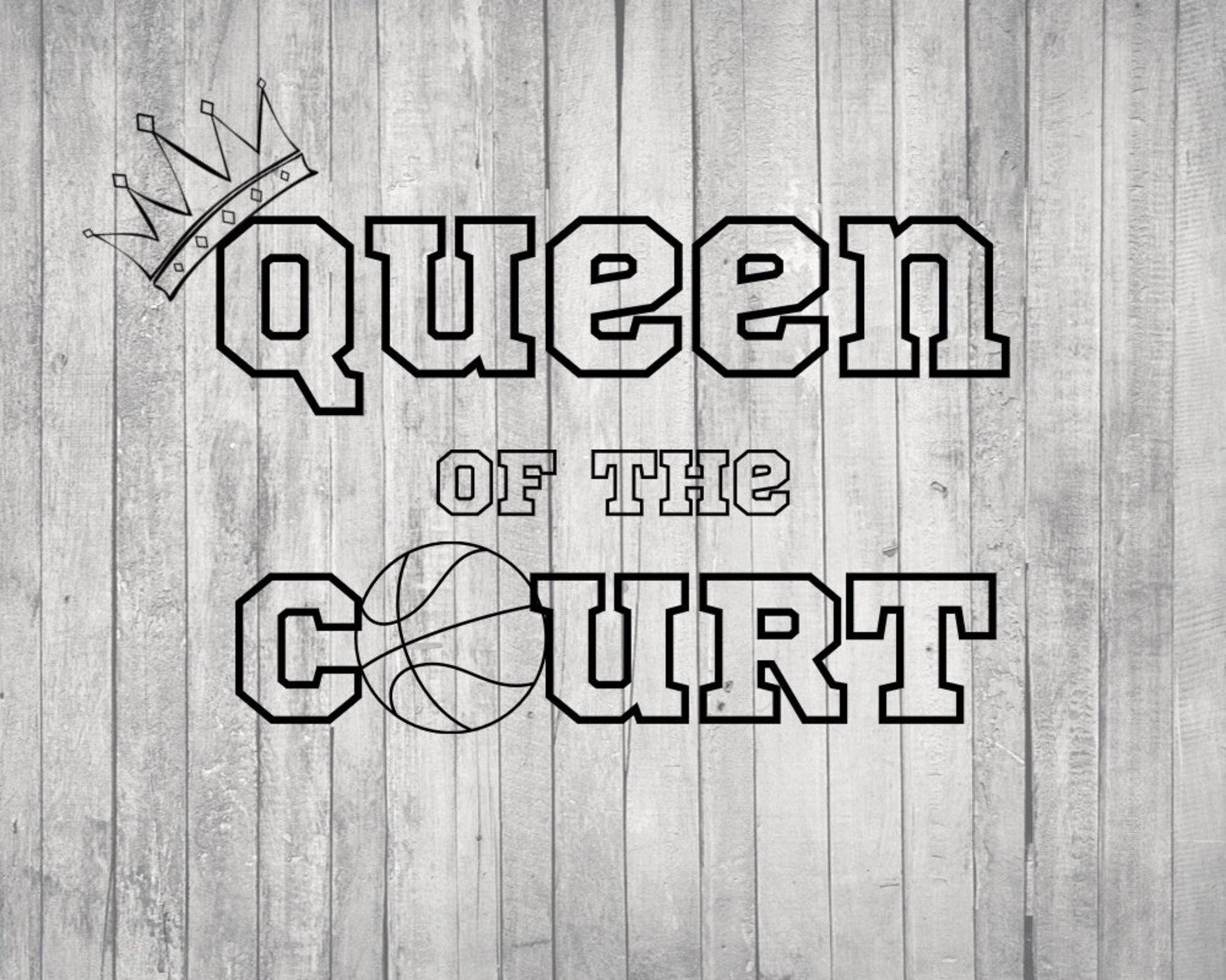 Basketball Queen of the Court Svg - Etsy