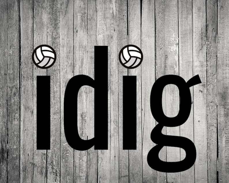 Idig Volleyball Svg - Etsy