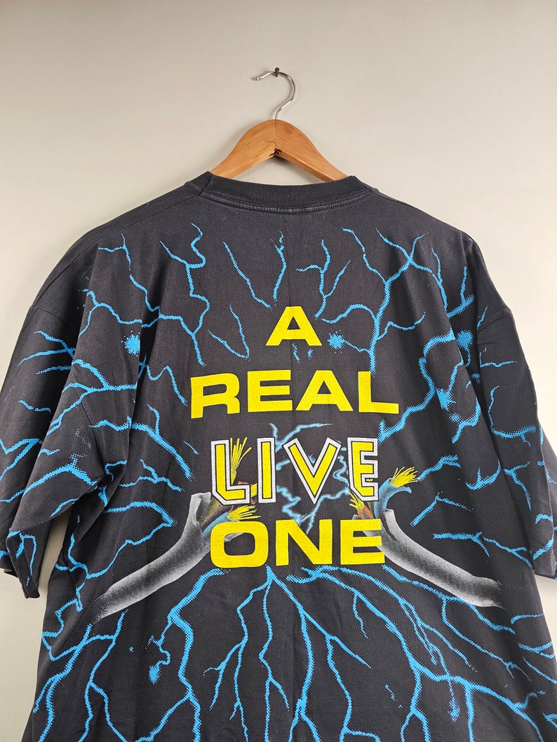 1993 Iron Maiden A Real Live One All Over Print 90s Vintage T - Etsy