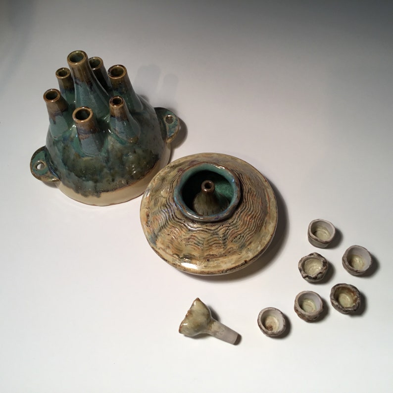 7 Spout Fountain Art Sculpture Hookah Incense, or Just a Cool Ceramic ...